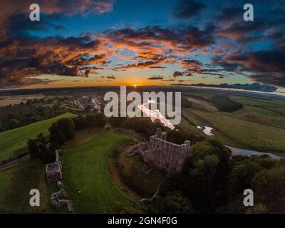 Norham Castle in a commanding position above the River Tweed was one of ...