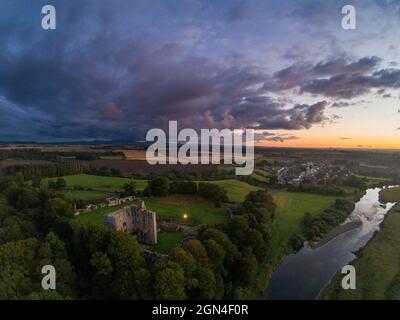 Norham Castle in a commanding position above the River Tweed was one of ...