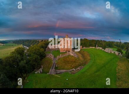 Norham Castle in a commanding position above the River Tweed was one of ...