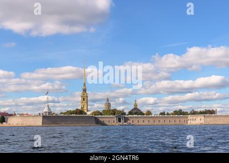 View of The Peter and Paul Fortress, citadel of St. Petersburg, Russia ...