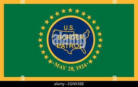 Top view of flag Border Guard, Poland. Polish travel and patriot ...