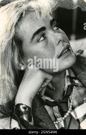 Margaux Hemingway, the American model and actress, is captured in a ...