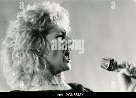 Italian singer Anna Rusticano, 1980s Stock Photo - Alamy