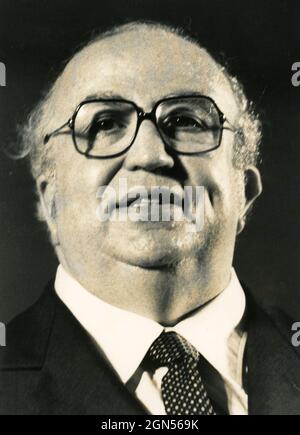 Italian politician Giovanni Spadolini, 1980s Stock Photo - Alamy