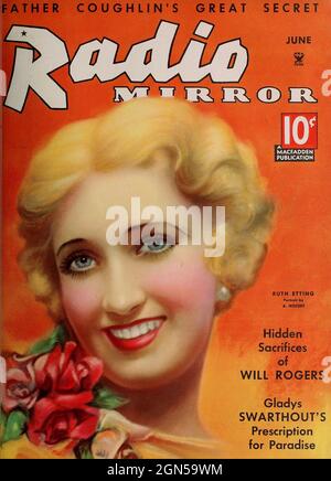 RUTH ETTING (1896-1978) American singer and film actress in 1935 Stock ...