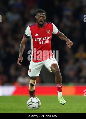 Ainsley Maitland-Niles of Arsenal during Europa League Group F between ...