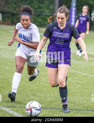 Girls playing soccer Stock Photo - Alamy