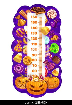 Tall spooky jack-o -lantern pumpkin with full moon, Vector Stock Vector ...