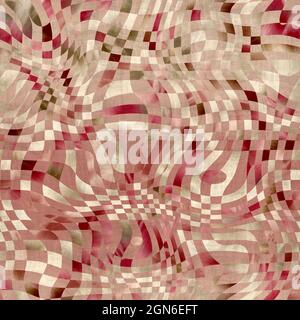 Seamless abstract wavy distorted check pattern for print Stock Photo ...