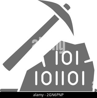 Pickaxe icon. Monochrome simple sign from construction instruments ...