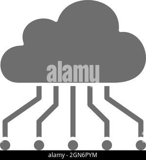 Blockchain network icon. Monochrome simple sign from blockchain ...