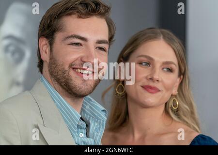 L-R: Michael Gandolfini and Ally Gorder attend the premiere of The Many ...