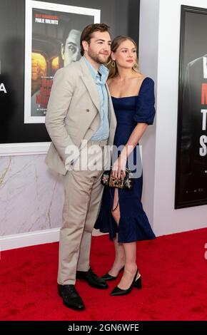 L-R: Michael Gandolfini and Ally Gorder attend the premiere of The Many ...