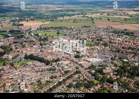 aerial view of Northallerton town centre, North Yorkshire, UK Stock ...