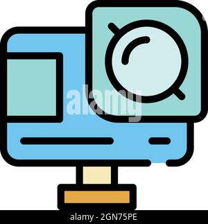 Sports action camera icon, outline style Stock Vector Image & Art - Alamy