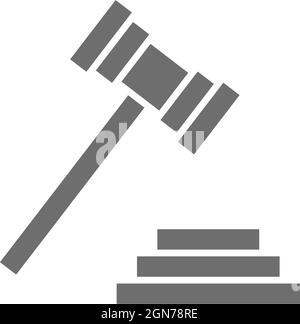Isolated grey gavel icon Stock Vector Image & Art - Alamy