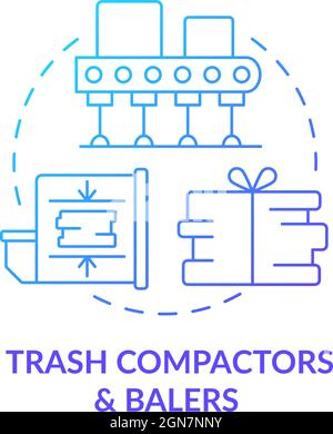 Waste baler abstract concept vector illustration Stock Vector Image ...