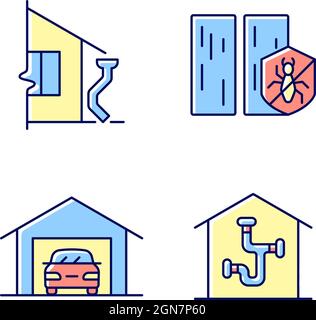 Building construction RGB color icons set Stock Vector Image & Art - Alamy