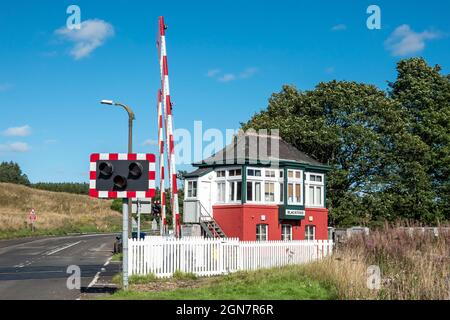 Signal box at Blackford Perth & Kinross Scotland UK Stock Photo - Alamy