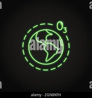 Ozone layer around the planet Earth. UV protection, UV-B and UV-A electromagnetic radiation ...