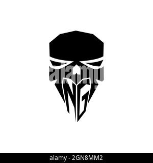 NG Initial ESport gaming logo. Game console shape style vector template ...