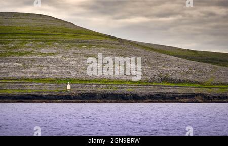 The Black Head Lighthouse on the Burren in County Clare, Ireland Stock ...