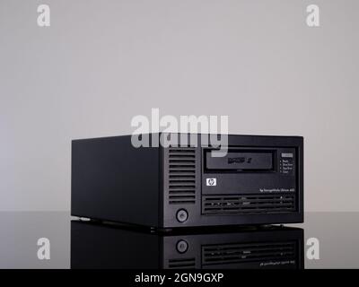 LTO (Linear Tape Open) data drive used to backup and archive files and ...