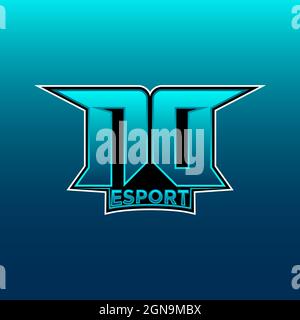 ND Initial ESport gaming logo. Modern head Skull shape template vector ...