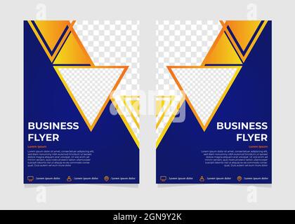 abstract gradient triangle gradient business flyer template. perfect ...