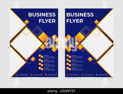 abstract rectangle gradient business flyer template. perfect for ...