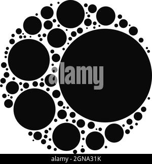 Random circles, dots. Speckles, freckle illustration. Pointillist ...