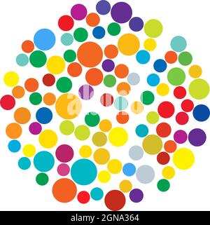 Random circles, dots. Speckles, freckle illustration. Pointillist ...