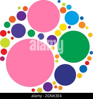 Random circles, dots. Speckles, freckle illustration. Pointillist ...