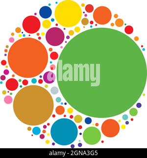 Random circles, dots. Speckles, freckle illustration. Pointillist ...