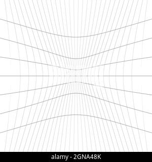 Grid, mesh, grating, trellis, wireframe with distortion, deformation ...