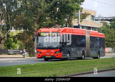 R-NET red and black busses runned by connexxion at Amsterdam Zuid Stock ...