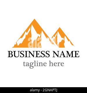 Mountain Logo template vector icon illustration design Stock Photo - Alamy