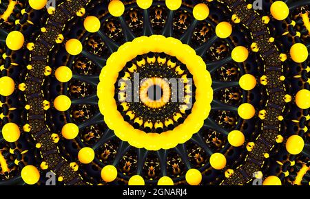 Yellow Round dot figure. Seamless pattern with circles. Abstract blue ...