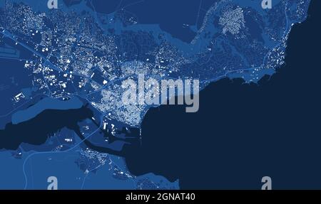 Varna map. Detailed map of Varna city administrative area. Cityscape ...