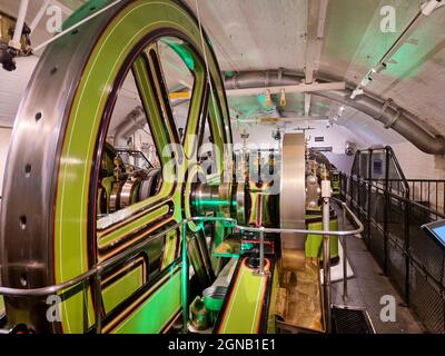 Tower Bridge engine room pump in London UK Stock Photo - Alamy