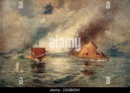 Battle of the Monitor and Merrimack, also called Battle of Hampton ...