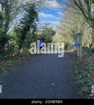 The Salt Line nature trail and cycleway route following the line of a ...