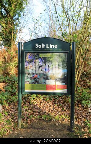 The Salt Line nature trail and cycleway route following the line of a ...