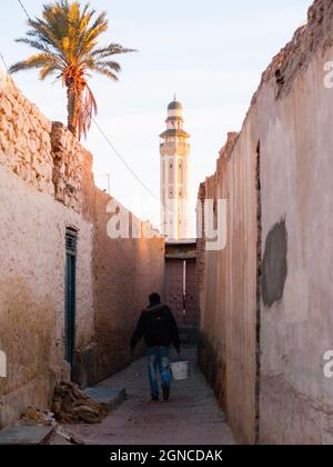 View of the Tozeur Ouled el Hadef in the Sahara desert near Tozeur ...