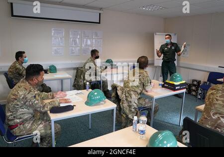 Scottish Ambulance Service training officer Gavin Wright gives ...