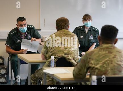 Scottish Ambulance Service training officer Gavin Wright gives ...