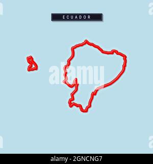 Map of Ecuador - shape and name in one line Stock Vector Image & Art ...