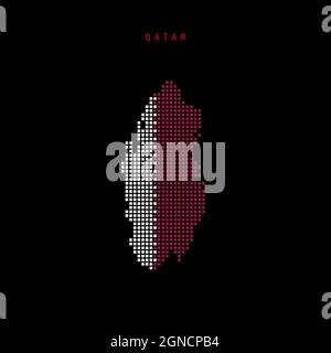 a detailed and dotted map of qatar Stock Vector Image & Art - Alamy