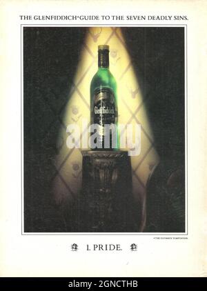 Glenfiddich pure malt premium scotch whiskey whisky vintage advert ...