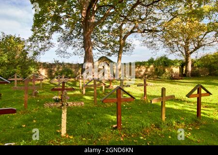 A residential wooden monastery building in the village of Fakel ...